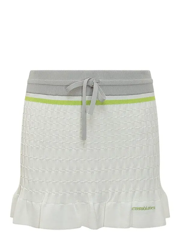 Casablanca Tennis Midi Skirt - Bianco