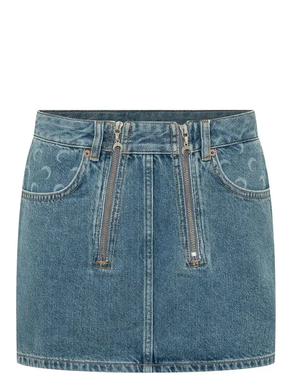 MARINE SERRE Mini Skirt - Light Blue