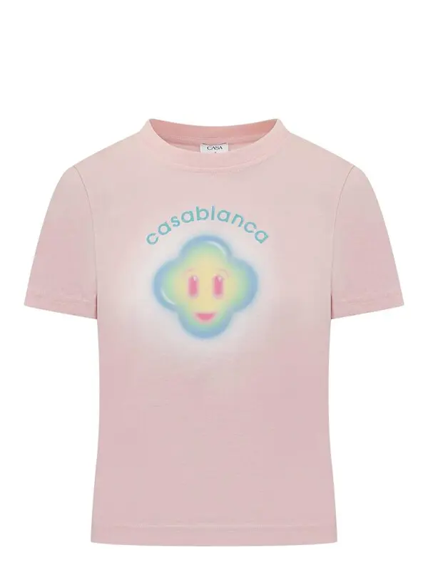 Casablanca Smile The Stan End Mini T-shirt - Rosa Chiaro