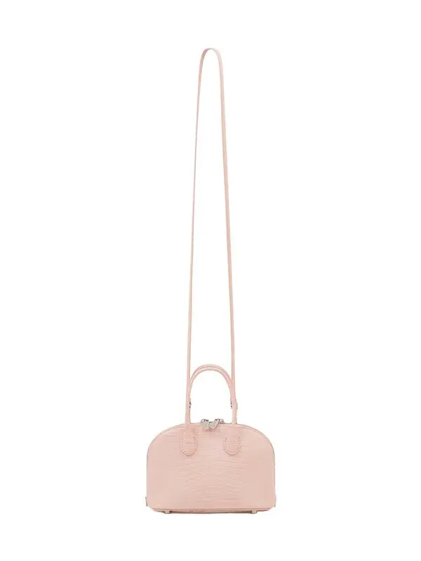 SELF-PORTRAIT Lizard Toast Mini Handbag - Pink