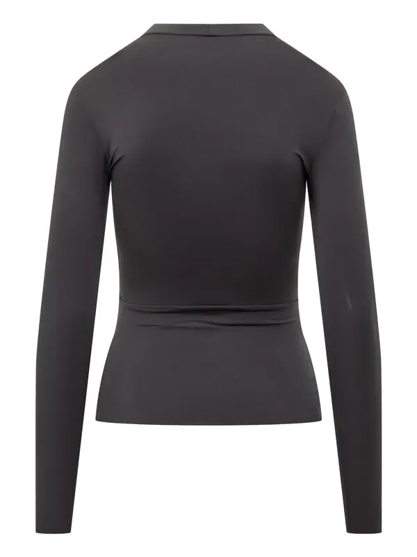 MARINE SERRE Logo Knit Top - Black
