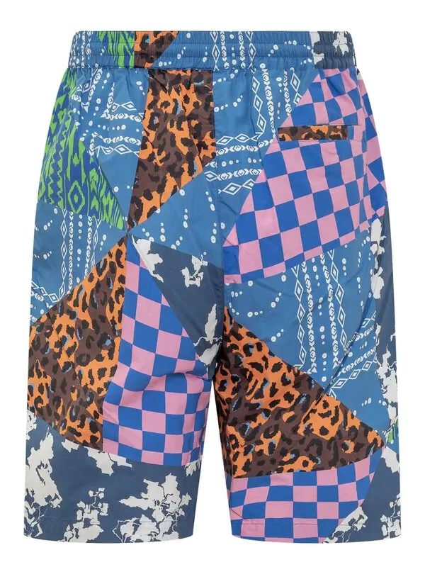 MARCELO BURLON COUNTY OF MILAN Mix & Match Mini Shorts - Blue Multi