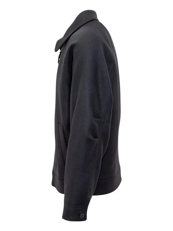 A.p.c. Nera Zip-front Wool-blend Jacket - Dark Navy