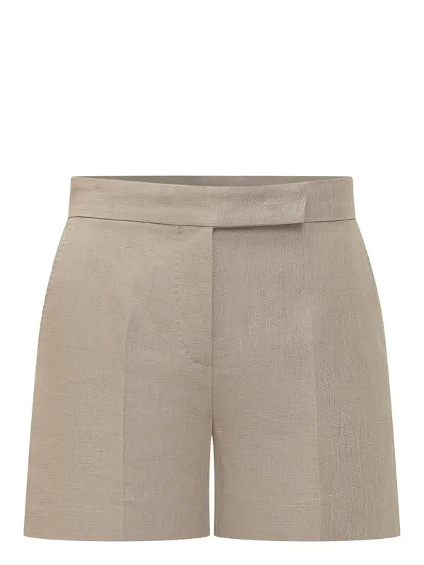 Max Mara Tailored Linen Shorts - Greggio