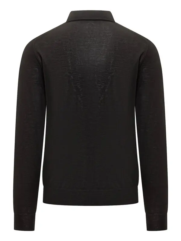 FILIPPO DE LAURENTIIS Luxury Wool Polo For The Modern Wardrobe - Nero