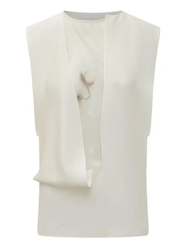 Sportmax Sleeveless Draped Top - Latte