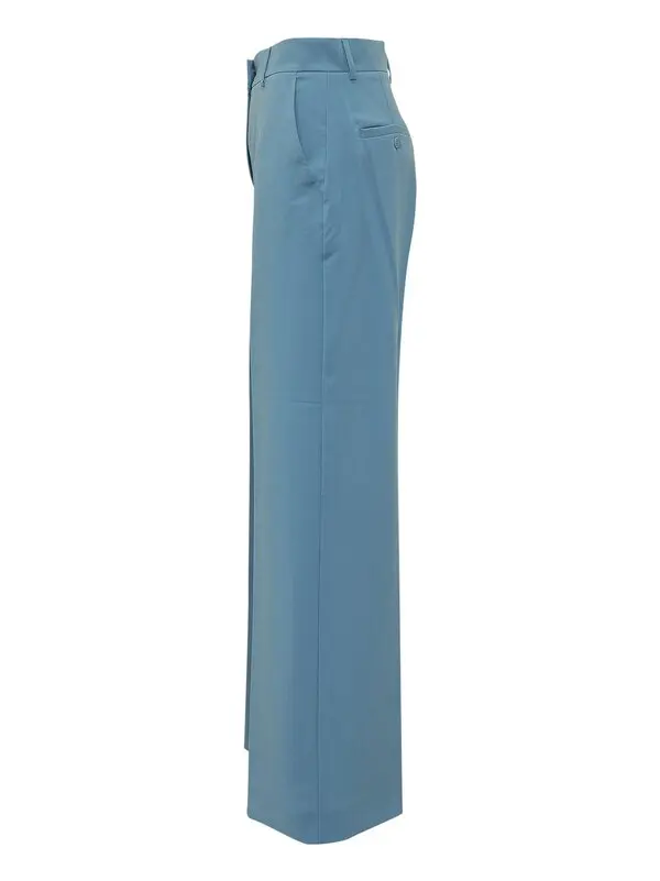 Max Mara High-waist Wool Trousers - Sky