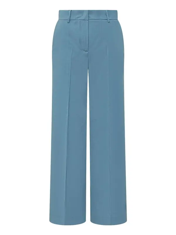 Max Mara High-waist Wool Trousers - Sky