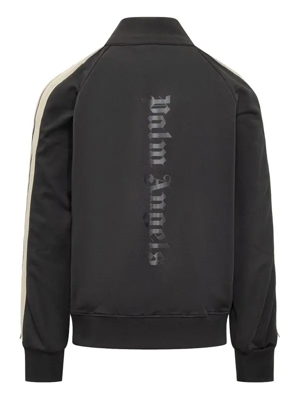 Palm Angels Track Jacket With Logo - Black