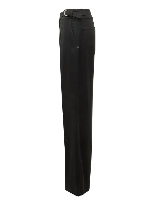 Sportmax Elegant Wide-leg Trousers - Nero