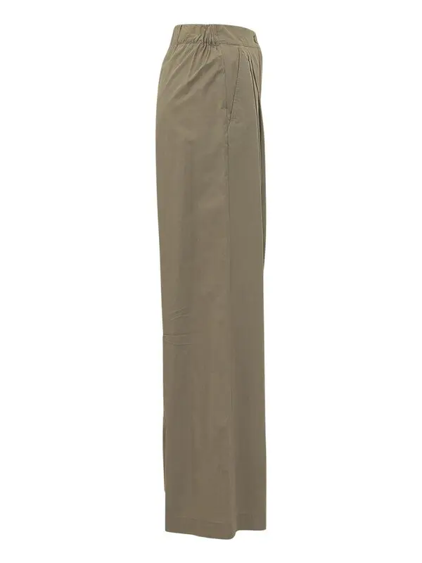 Max Mara Wide-leg Pleated Trousers - Oliva