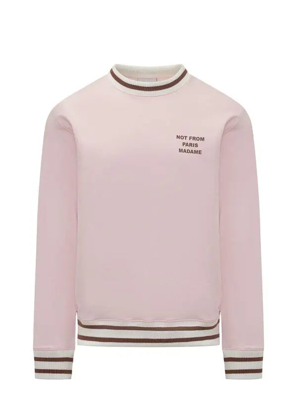 Drole De Monsieur Giro Neck Mini Sweatshirt - Light Pink
