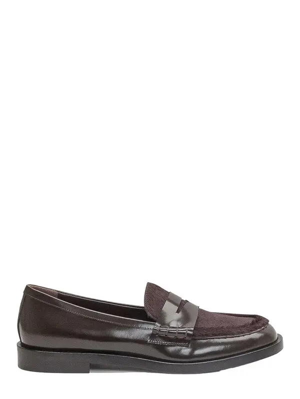 Roberto Festa Leather Moccasin Loafers - Moro