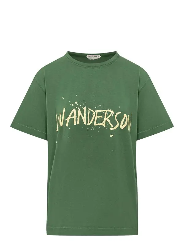 JW Anderson Logo Print T-shirt - Green