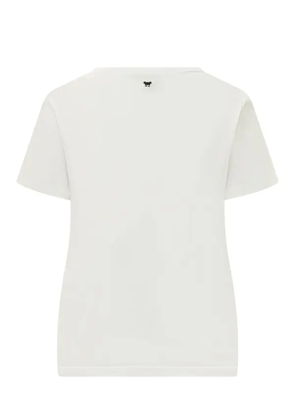 Max Mara Geometric Embroidered T-shirt - Off