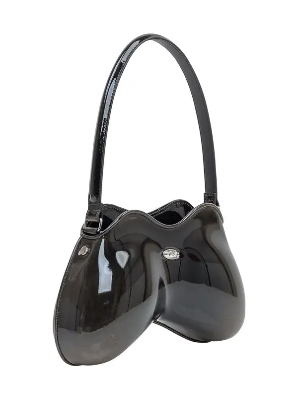 DIESEL® Double-d Glossy Shoulder Bag - Nero