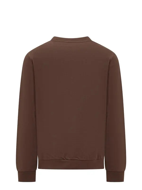 A.p.c. Organic Cotton Logo Sweatshirt - Ecru Brown