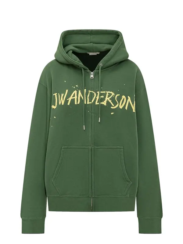 JW Anderson Mini Sweatshirt With Logo Print - Green