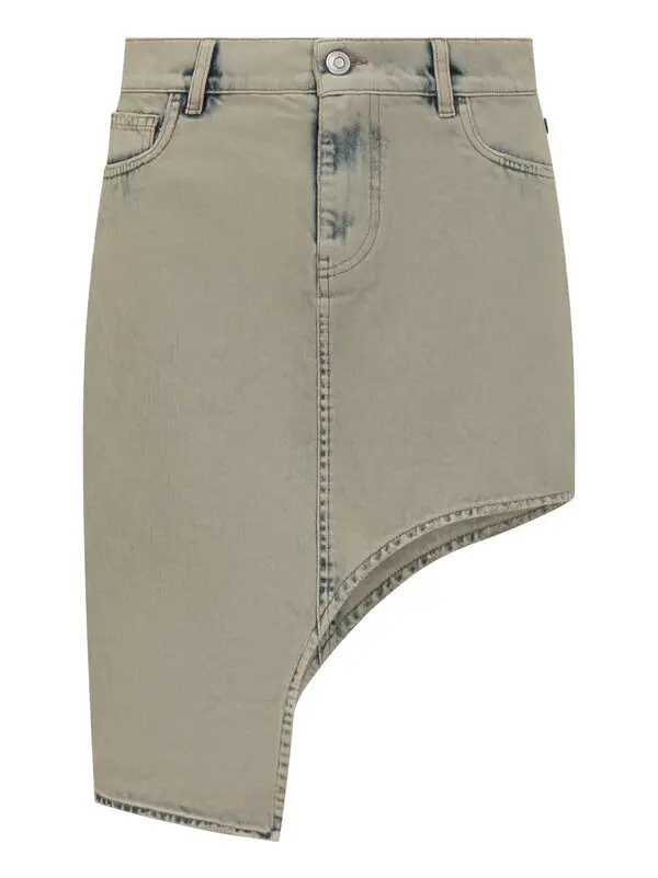 Coperni Mini Skirt With Cotton Blend Fabric - Gry