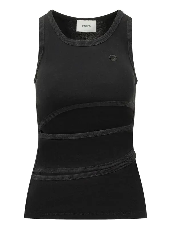 Coperni Spiral Cut Out Top - Black