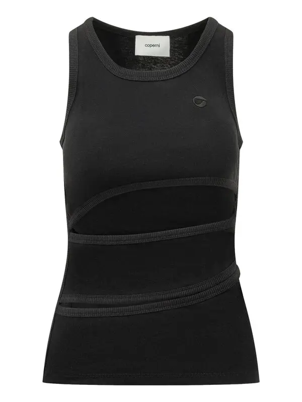 Coperni Spiral Cut Out Top - Black