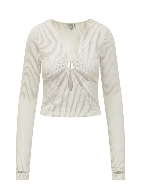 Collina Strada Flower Mini Top - Sheersucker