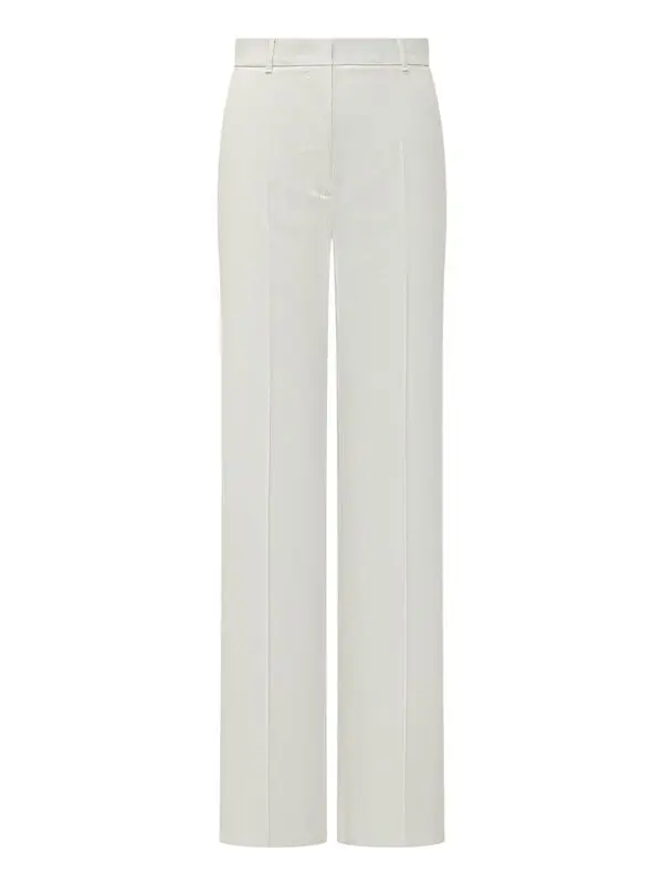 Max Mara Silk High-waisted Tailored Trousers - Bianco