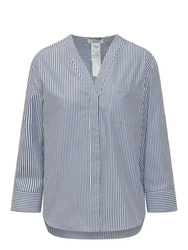 MAX MARA`S Max Mara Striped Silk Shirt - Riga Piccola