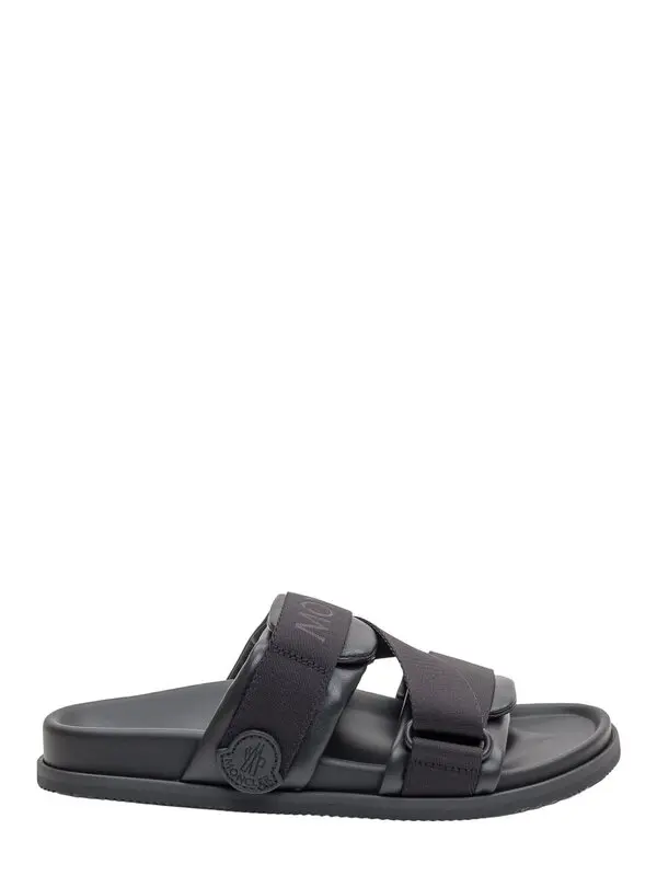 Moncler Leather Sandals - Nero