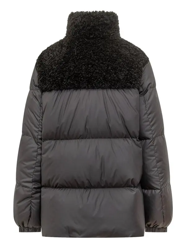 Moncler Premium Puffer Jacket With Stellar Inserts - Nero