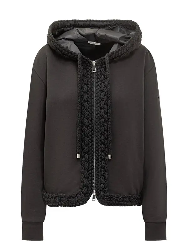 Moncler Hooded Knit T-shirt - Nero