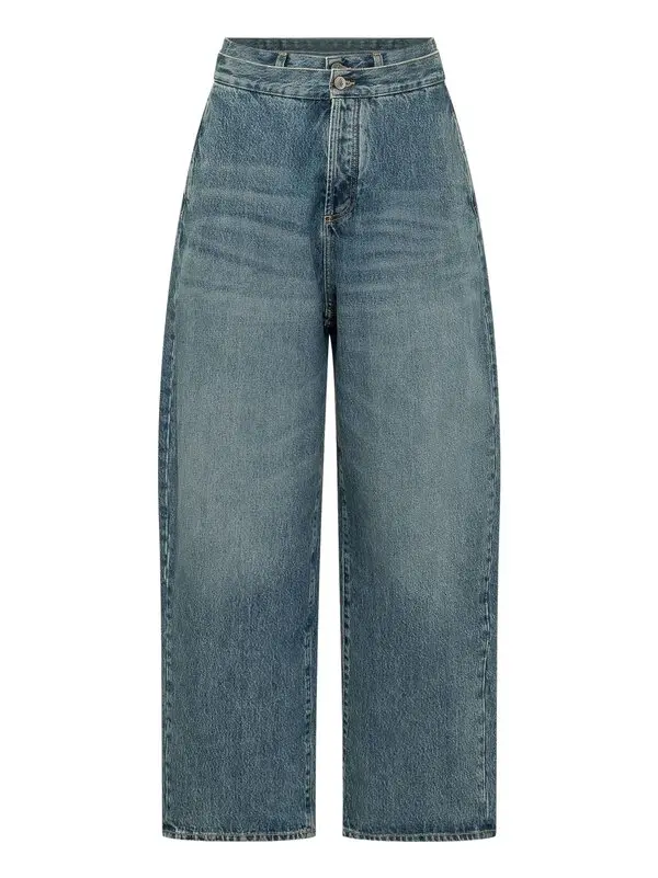 Attico Long Washed Jeans - Sky Blue