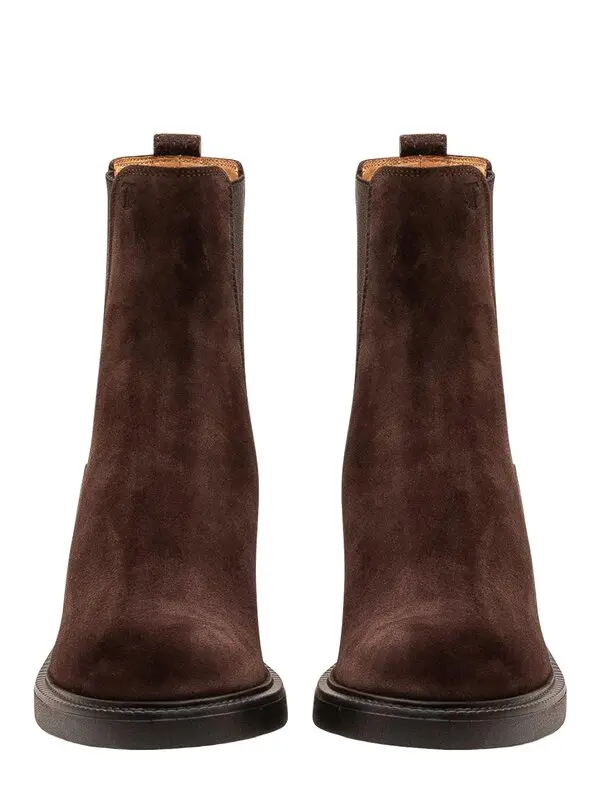 TOD`S Tod's Ankle Boots With Rubber Sole And T60 Heel - Palissandro