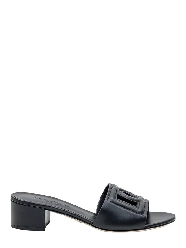Dolce & Gabbana Leather Sandals - Nero