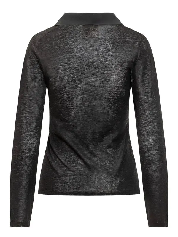 SEMICOUTURE Wool-blend Knit Cardigan - Nero