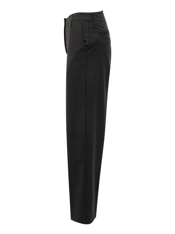 SEMICOUTURE Tailored Wool-blend Trousers - Nero