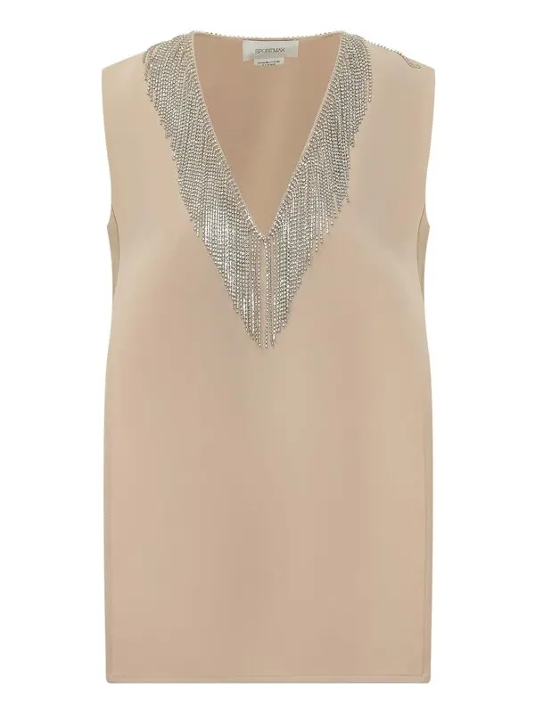 Sportmax Spxfaglia Stretch Top - Beige