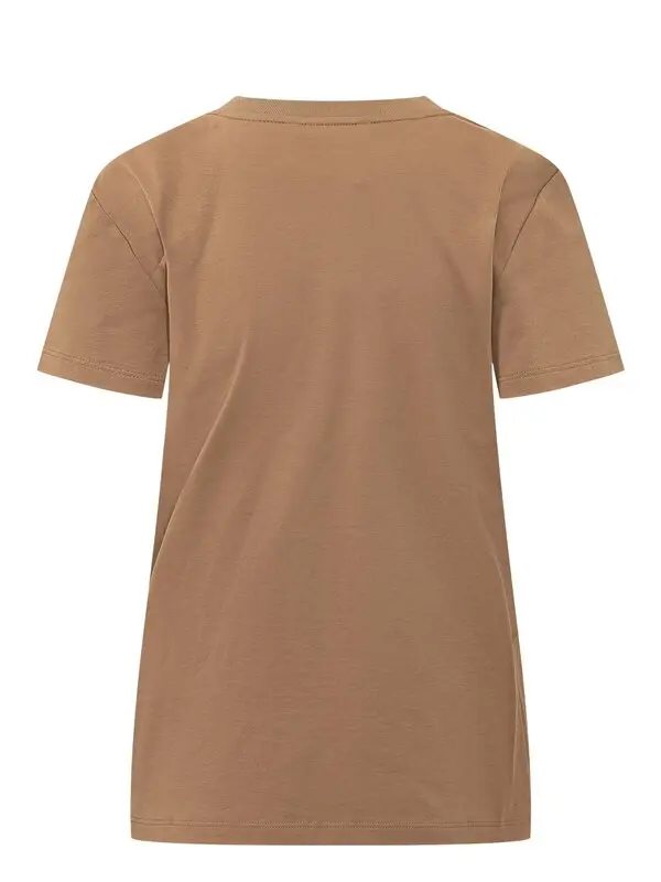 Max Mara Papaya T-shirt With Taschino Pocket - Cammello