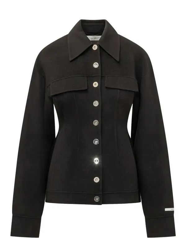 Sportmax Sport-inspired Virgin Wool Puffer Coat - Nero