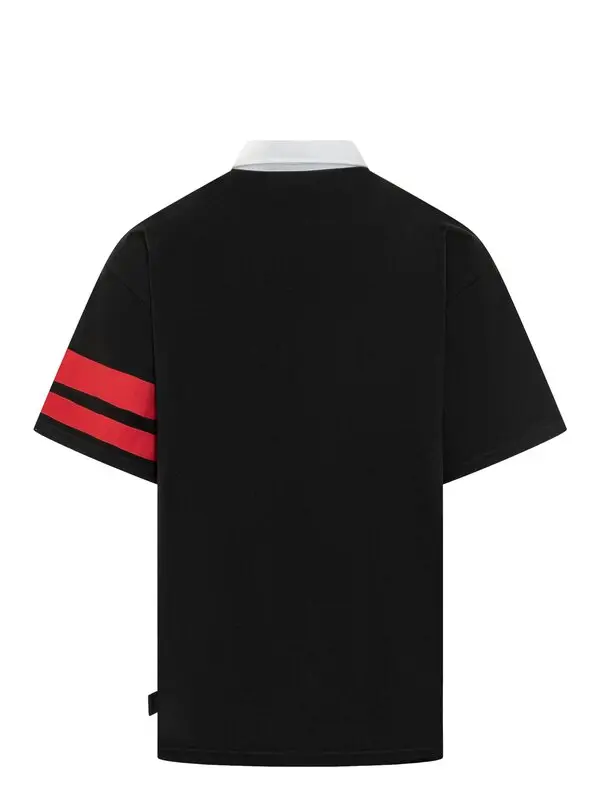 Gcds Polo Shirt With Front Logo - Black/red