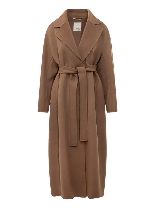 MAX MARA`S Max Mara's Wool Overcoat - Dark Camel