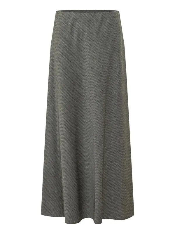 Alberta Ferretti Wool-blend Skirt With Modern Draping - Multi Grey