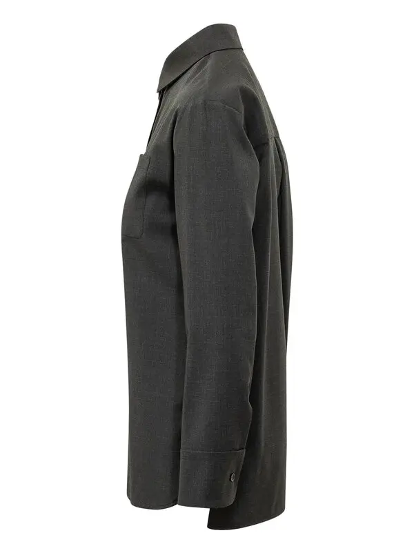 MAX MARA`S Max Mara Virgin Wool Tailored Jacket - Carbone