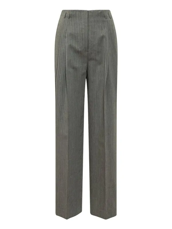 Alberta Ferretti Tailored Wool-blend Trousers - Multi Grey