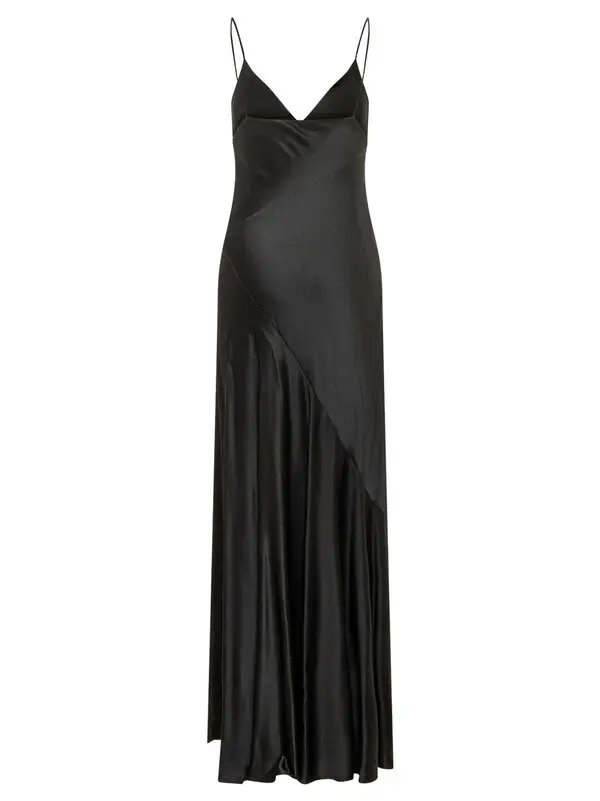 Alberta Ferretti Sleek Viscose Dress - Black