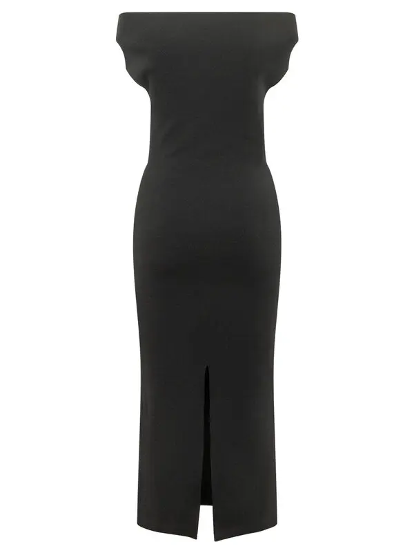 Alberta Ferretti Viscose-blend Midi Dress - Black