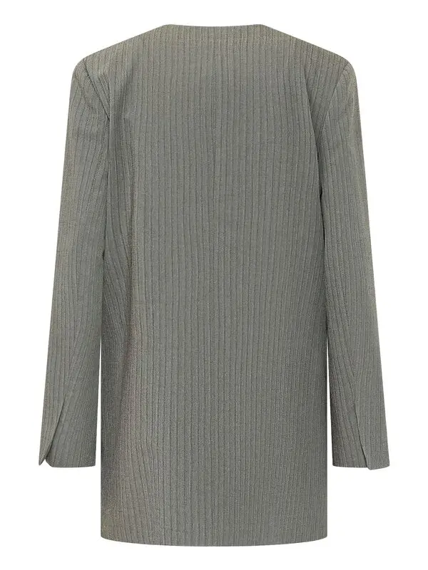 Alberta Ferretti Tailored Wool-blend Blazer Jacket - Multi Grey