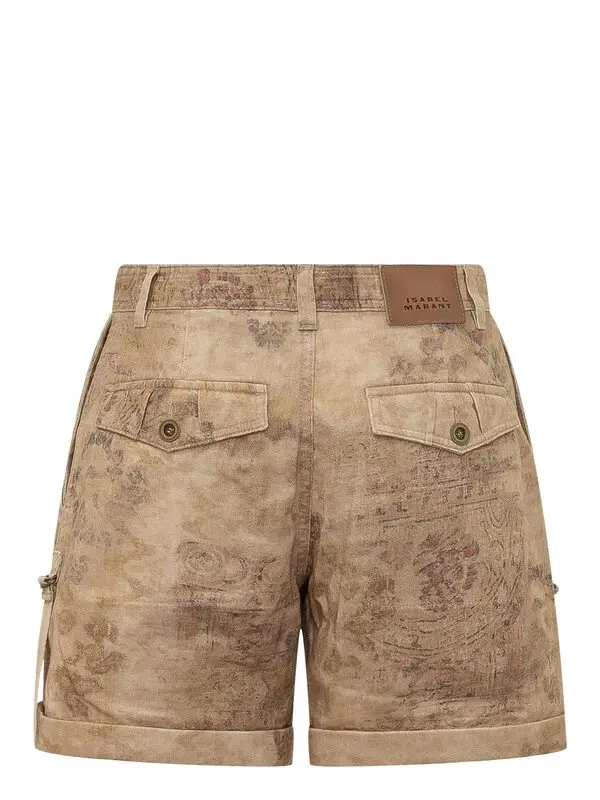 Isabel Marant Étoile Cuffed Mini Shorts With Pocket - Desert