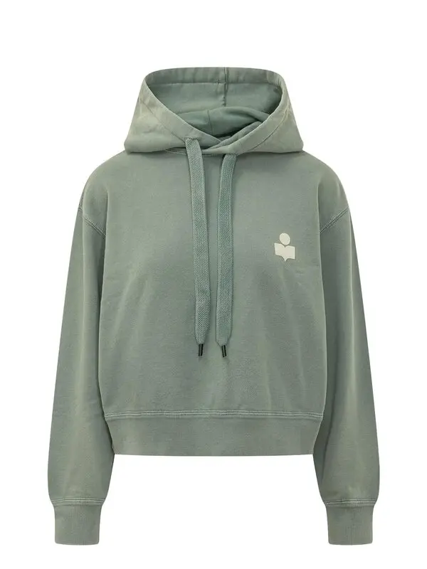 MARANT ETOILE Salmy-gz Crewneck Sweatshirt - Sage/ecru