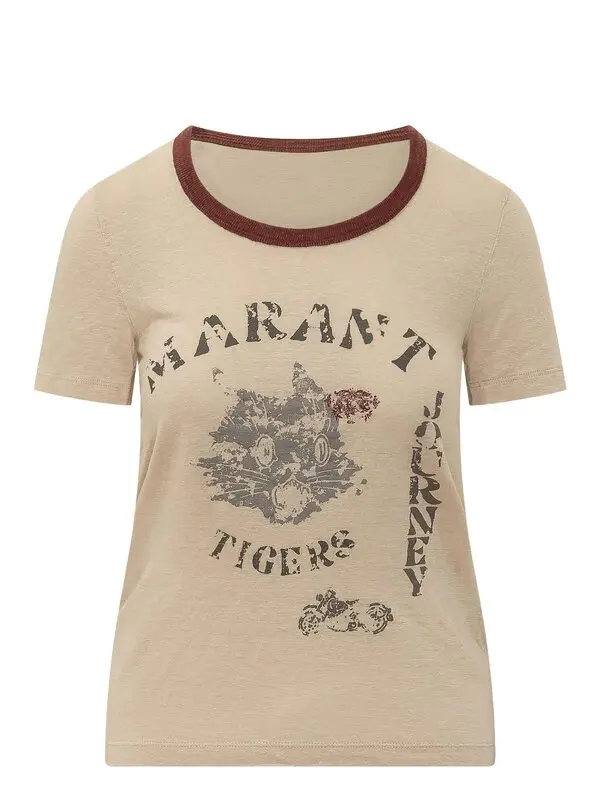MARANT ETOILE Kiliann-gc T-shirt - Light Beige